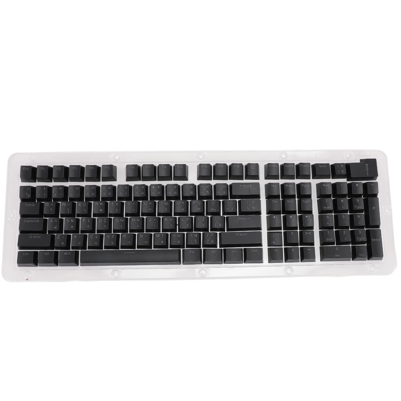Клавиатура Thai Keycaps 113 Keys Минималистская механическая клавиатура Keycaps для 61 64 68 84 87 96 98 100 104 108 клавиш клавиатуры черного цвета