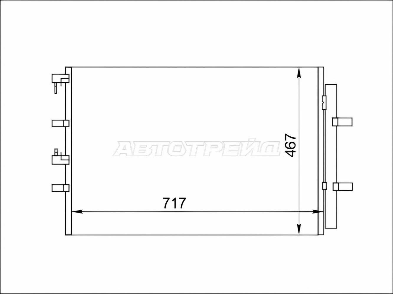 Радиатор кондиционера для Форд Транзит, Турнео арт ST470020 SAT