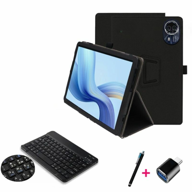 Чехол на Teclast T65 Max (13 дюйма) магните, экокожа, + Клавиатура на русском языке