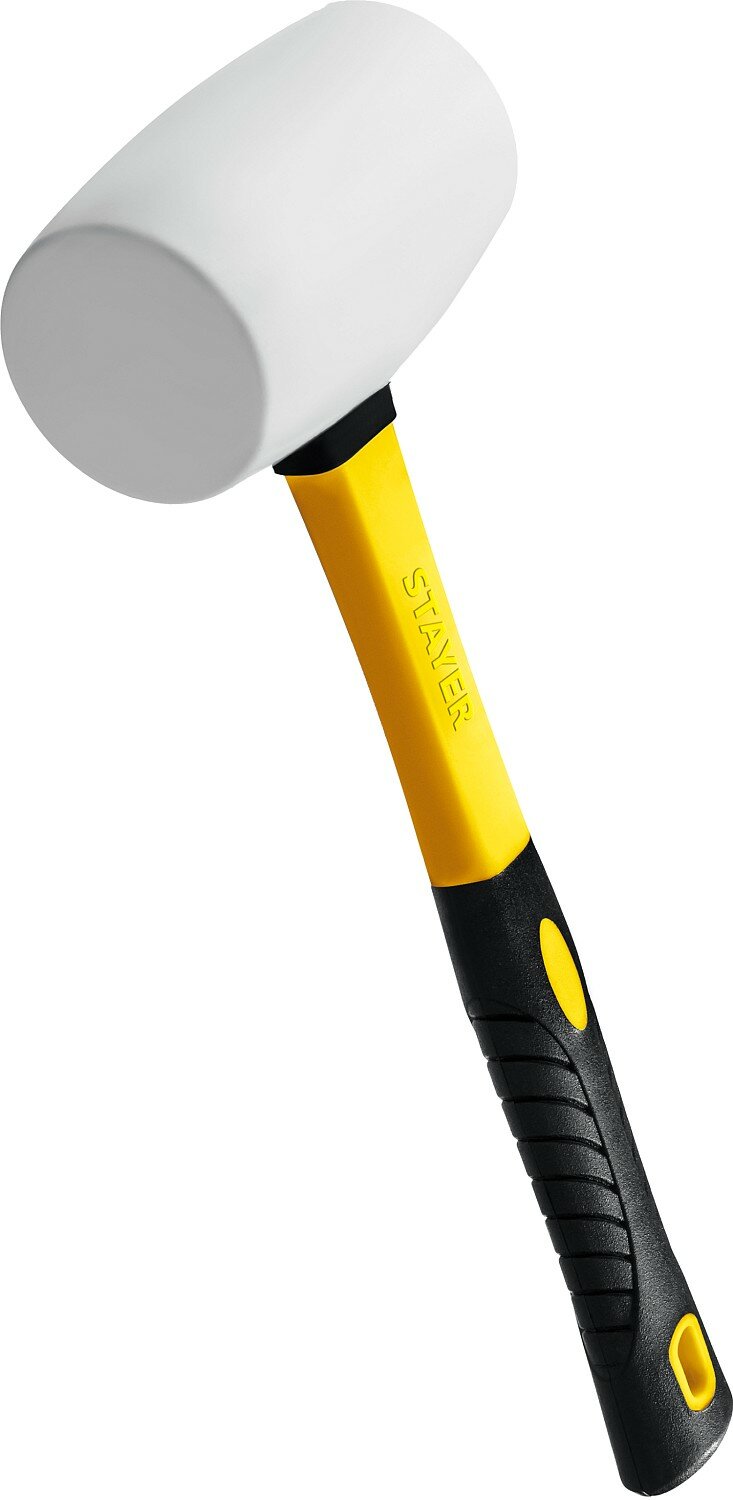 Киянка резиновая STAYER белая, вес 450 г, серия Professional, с прорезиненной ручкой