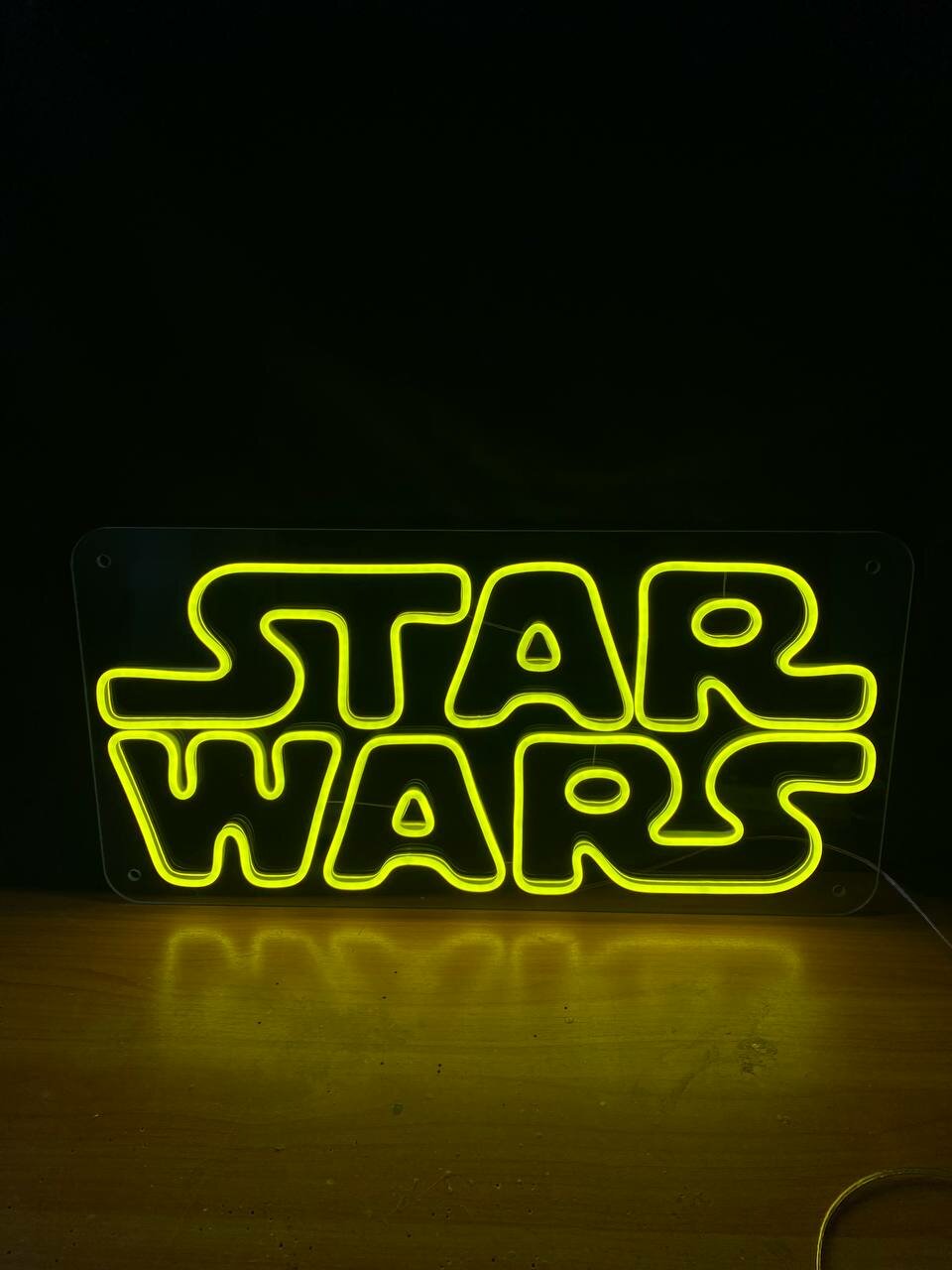 Неоновая вывеска StarWars / надпись из неона / Размеры: 900х180 мм