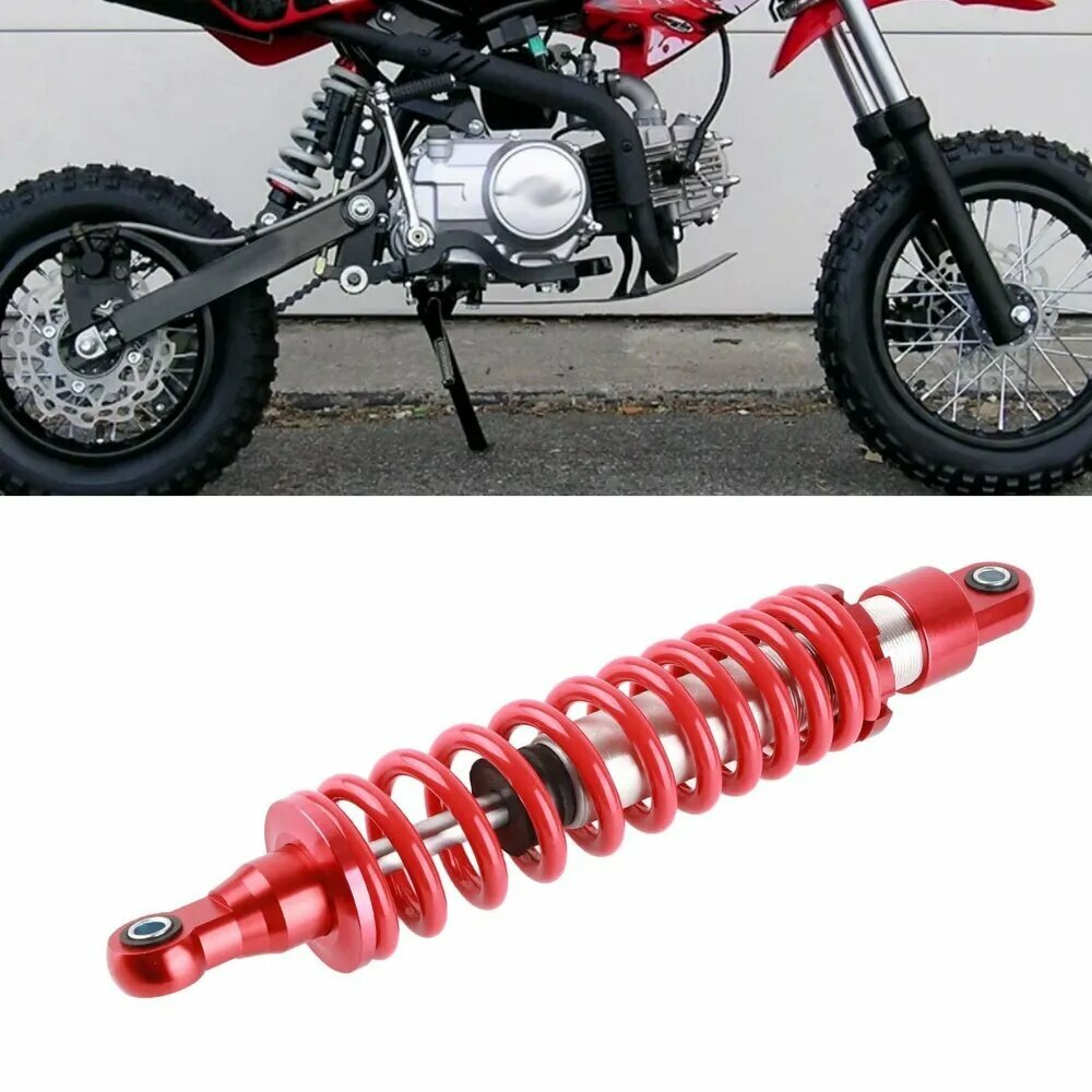 Шаг отверстия 360 мм Мотоциклетный амортизатор с регулируемой амортизацией, подходит для внедорожников мопедов ATV