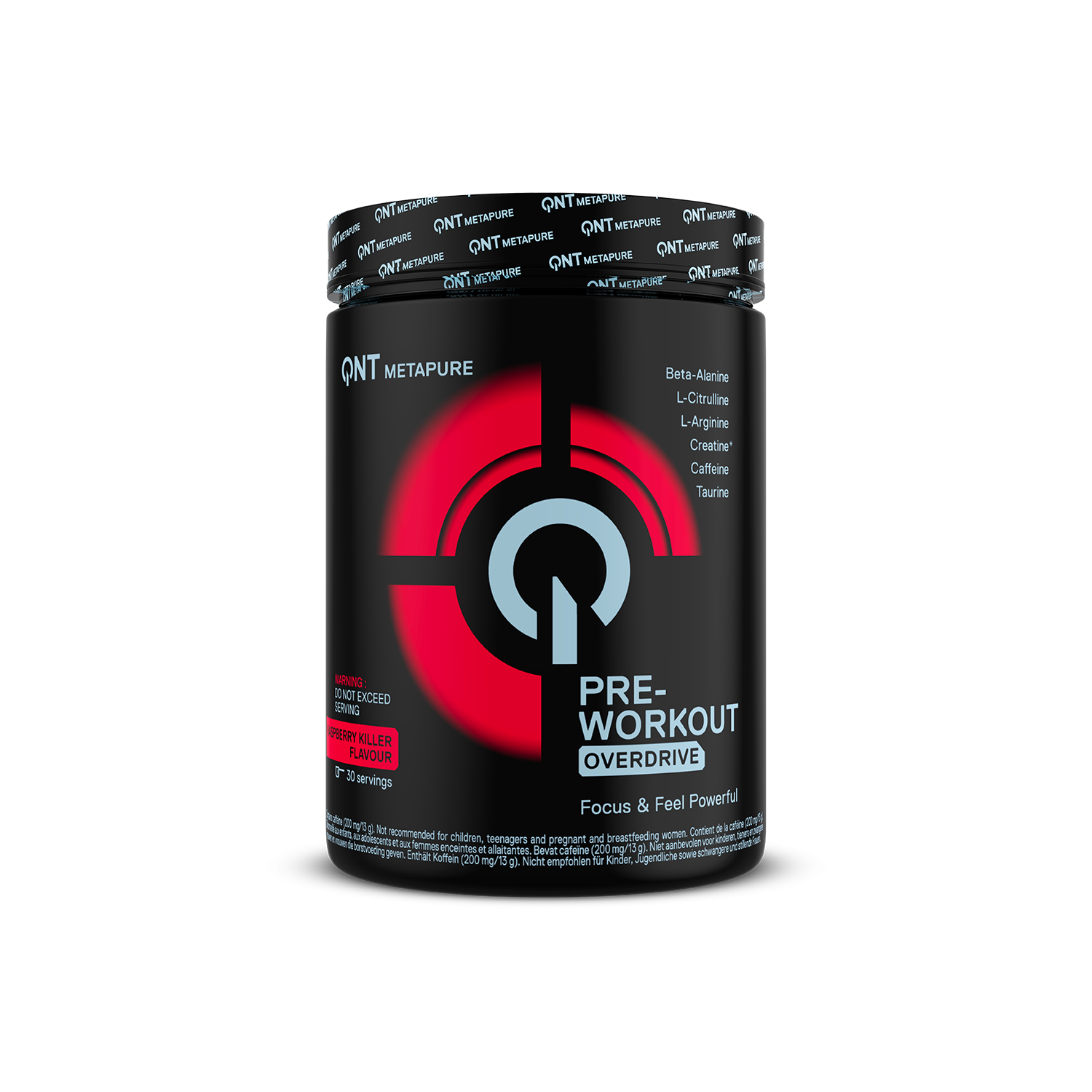 Предтренировочный комплекс QNT Hardlabz Overdrive Pre-Workout, 390 г, малина
