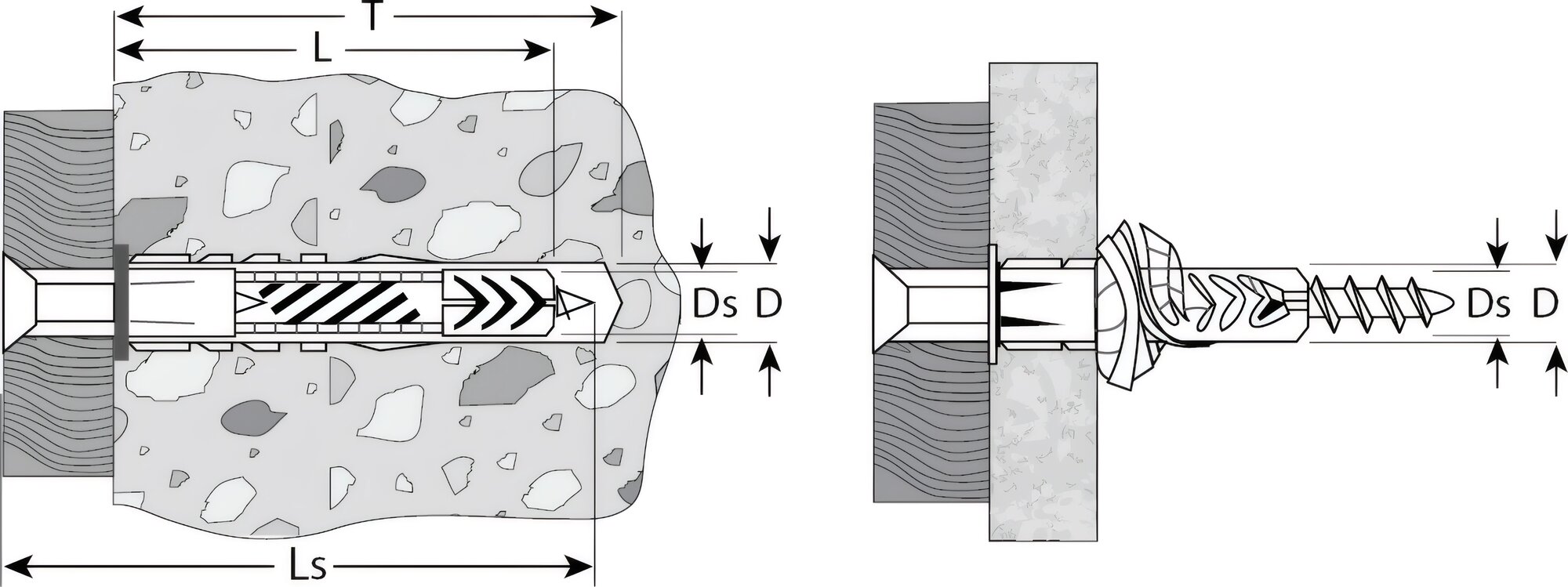 Универсальный дюбель с шурупом ЗУБР 4-301196-05-032
