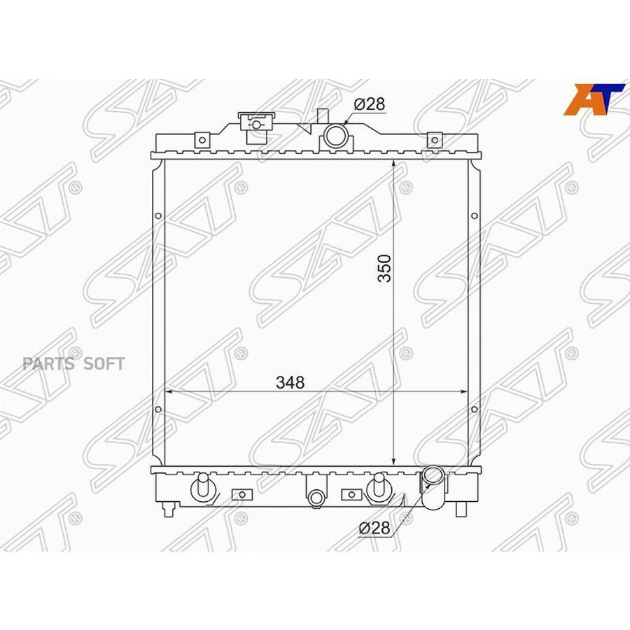Радиатор Honda Civic 91-00 / HR-V 98-07 от официального дистрибьютора, SAT, артикул HD0001