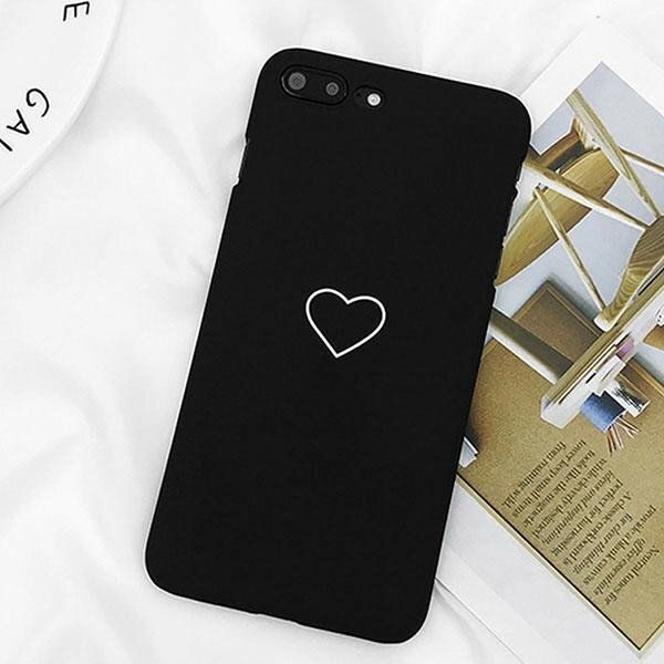 Чехол для iphone 6s plus ультратонкий пара сердечко любовь для iphone 6 5s 7 раскраска se черный для iphone 7 plus 8 plus