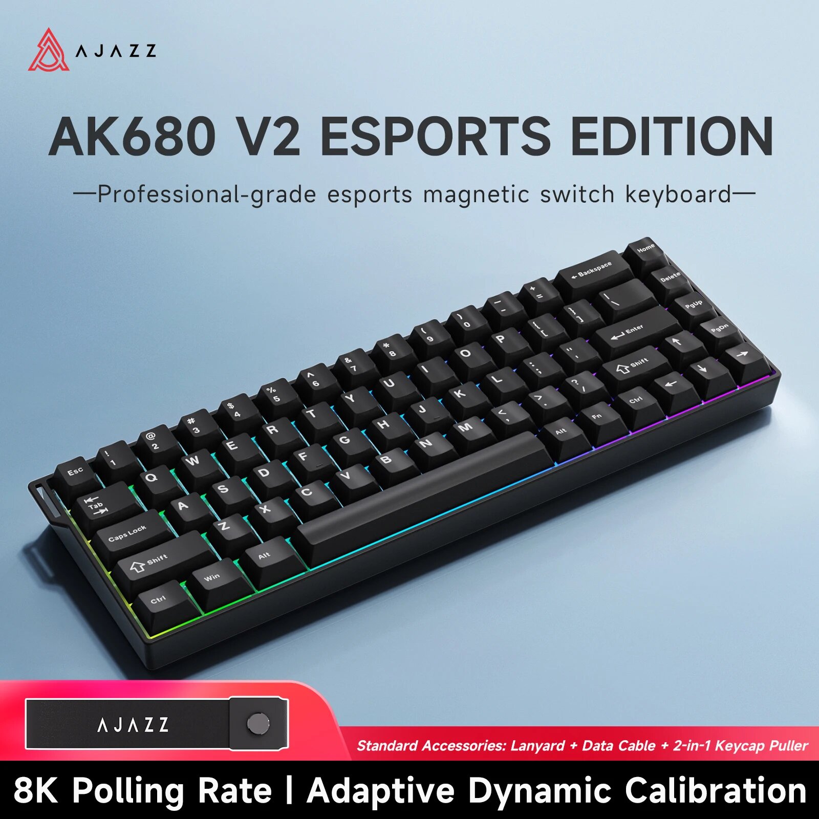 Игровая клавиатура Ajazz AK680 V2 механическая Черный, Black