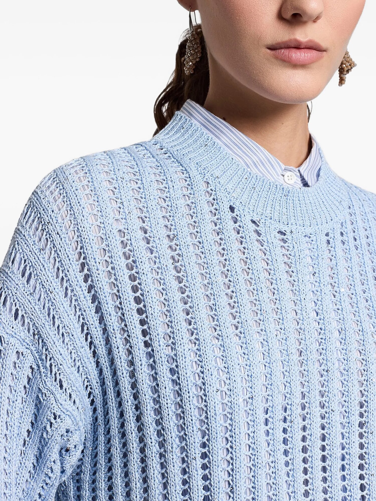 Свитер PESERICO Sequinned cordonet sweater, размер 36 — фото 1
