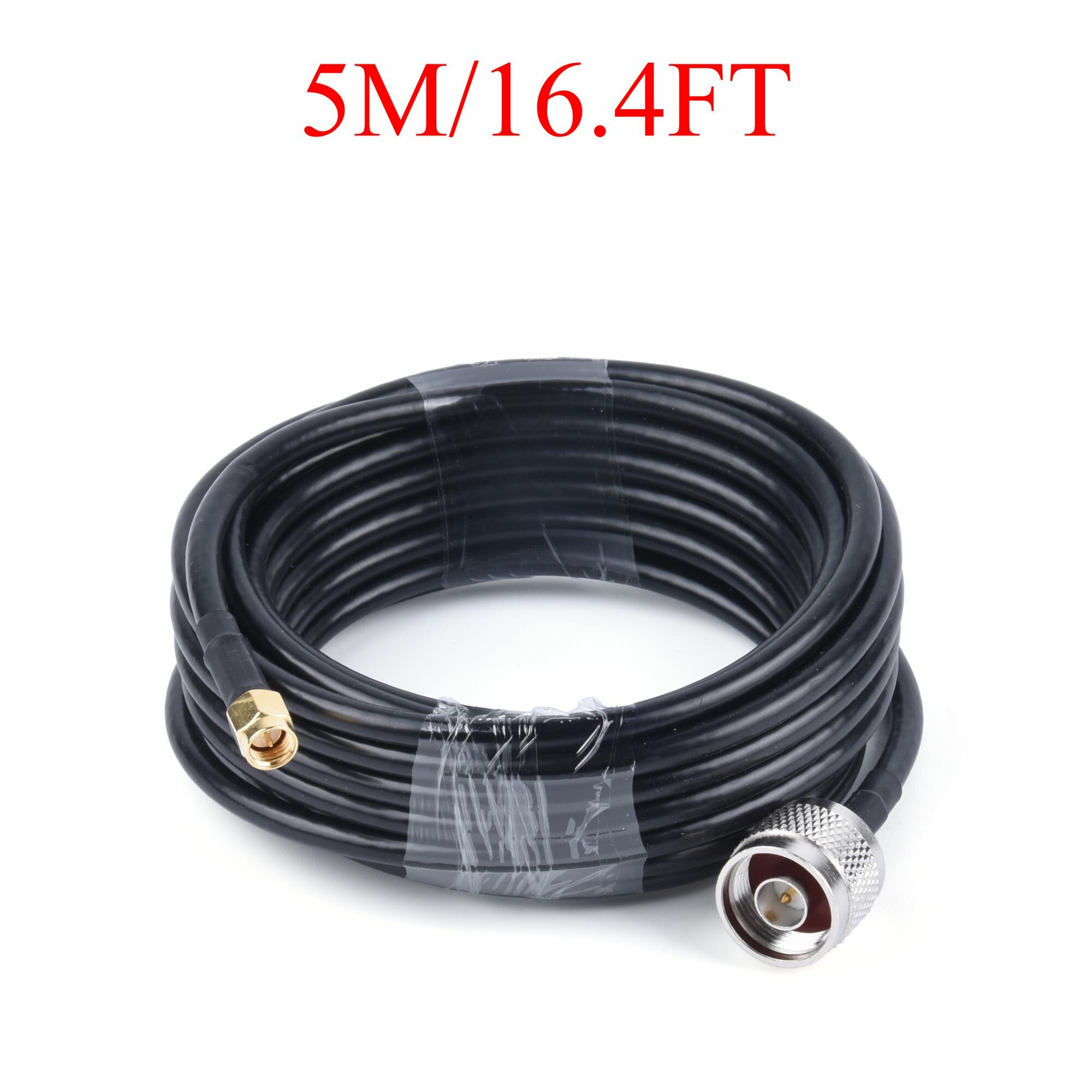 Удлинитель кабеля RP-SMA/N, 5 м, черный матовый