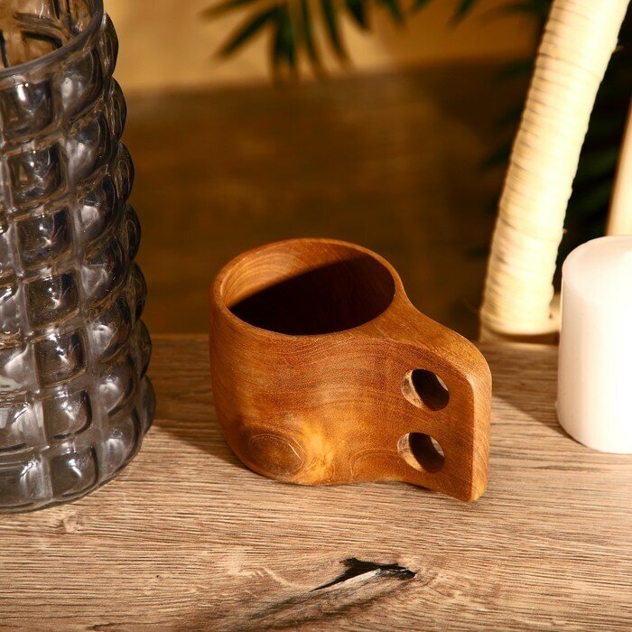 Кружка, 12×8×12 см, тиковое дерево