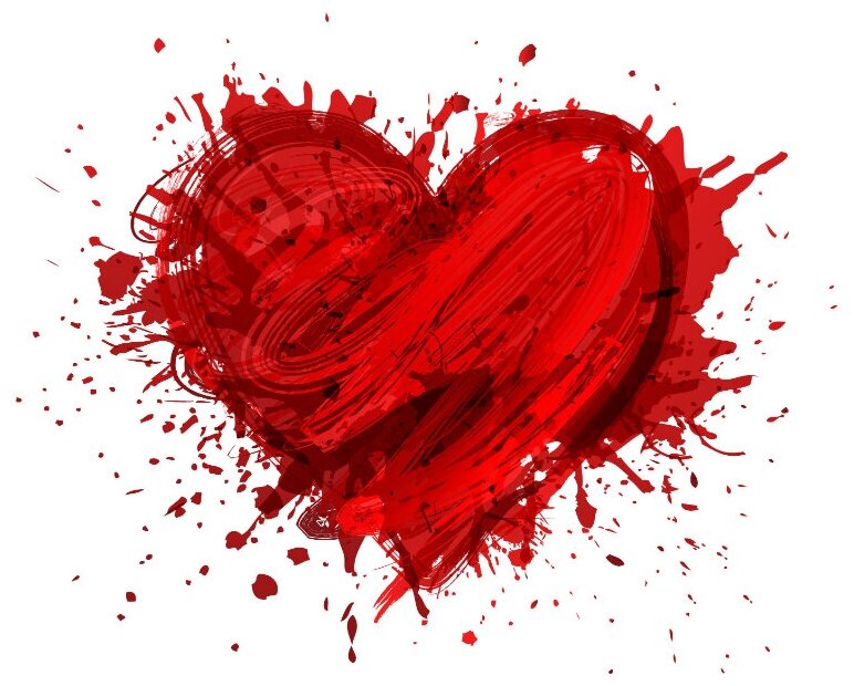 Постер / Плакат / Картина Взрыв сердца 50х70 см в подарочном тубусе