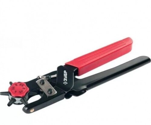 Дырокол ЗУБР "мастер" револьверный для кожи, усиленный, 6-в-1, 2-4,5мм