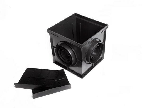 Дождеприемник пластиковый (2 перегородки) 200*200*197 B125 (4200)