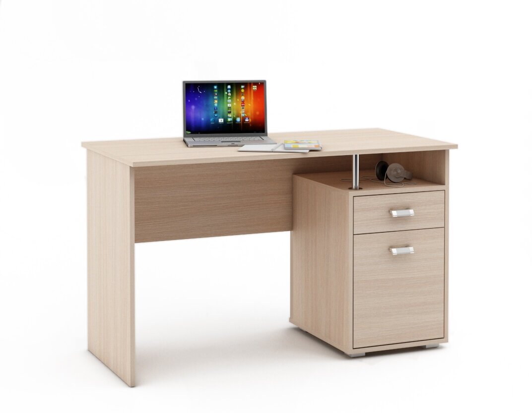 Стол компьютерный, стол письменный Имидж (Арсенал) 47 Дуб молочный