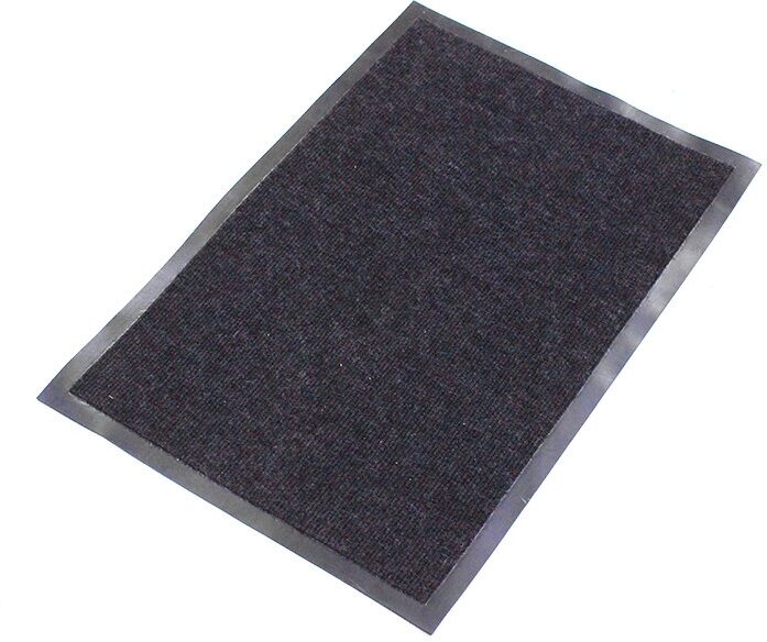 Коврик влаговпитывающий, черный, с рифленым ворсом, 400x600 мм