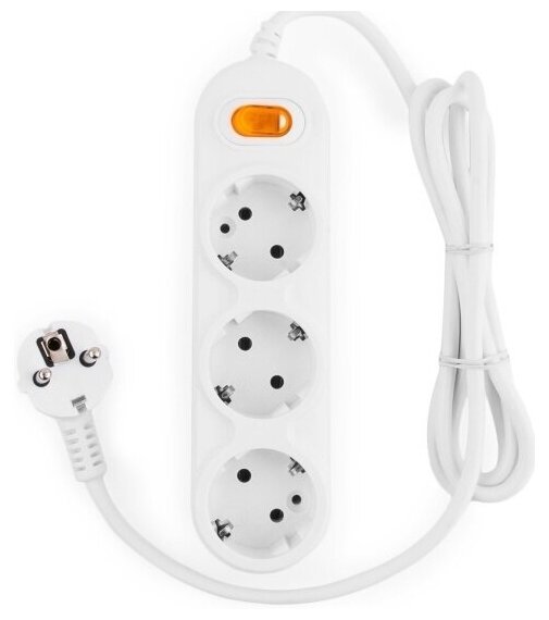 Сетевой удлинитель Power Cube , 3 розетки, белый, 5.0 м (PC-1-5М)