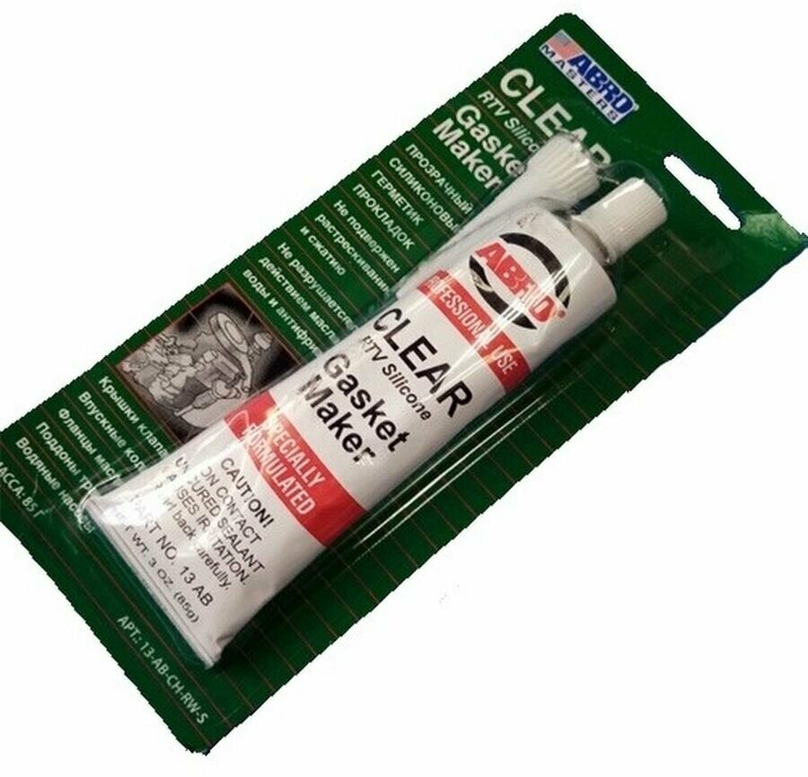 Герметик силиконовый прозрачный 85 гр. ABRO 13ABCHR