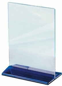 Подставка настольная для меню А4 TABL 215х95х310 мм, пластик, синее основание