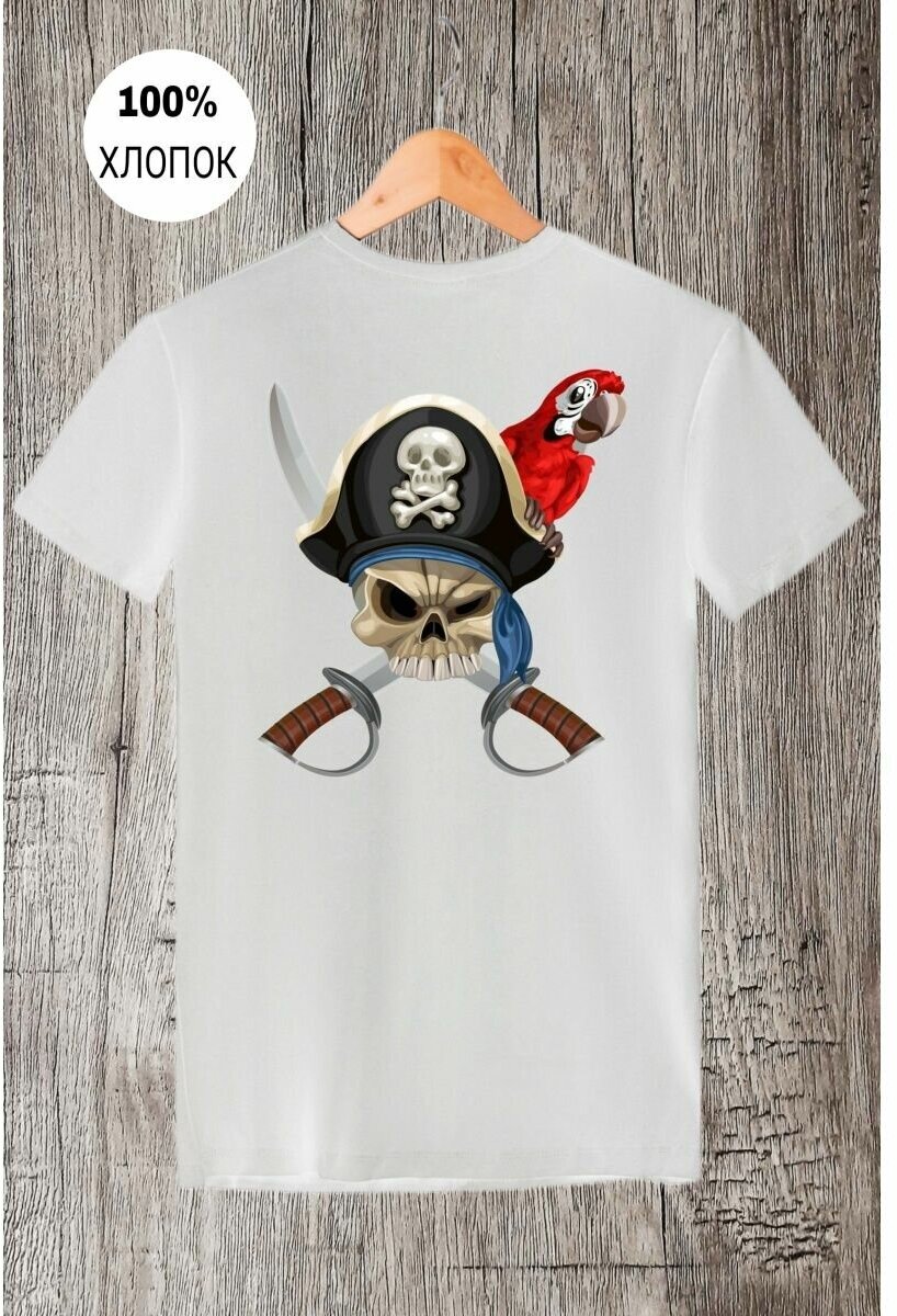 Футболка Пират попугай мечи