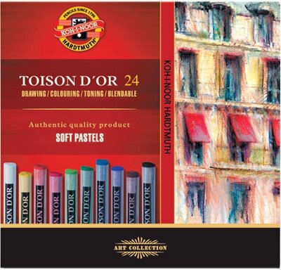 KOH-I-NOOR Hardtmuth пастель Toison d'or мягкая 24 цвета круглая в картонной коробке