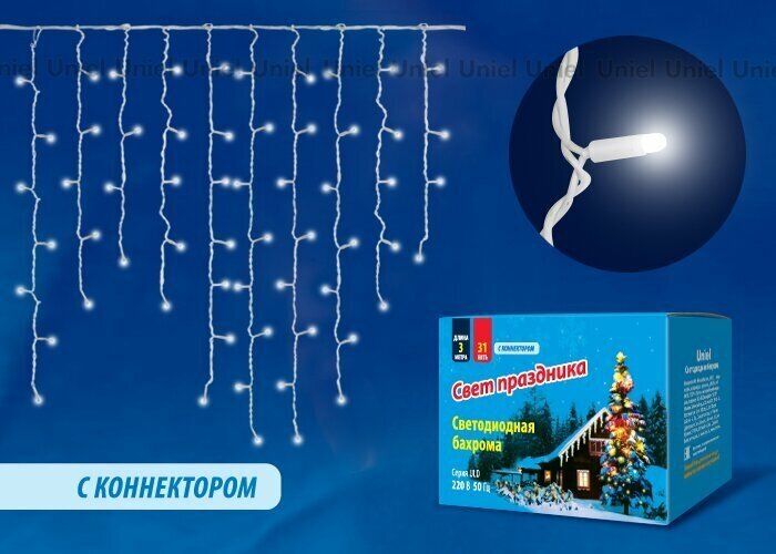Гирлянда бахрома 9W Синий UL-00002329 ULD-B3010-200/SWK BLUE IP67 3.0м