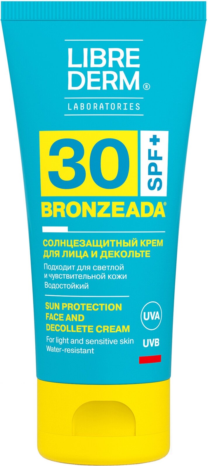 LIBREDERM Bronzeada Крем для лица и зоны декольте солнцезащитный SPF30, 50 мл