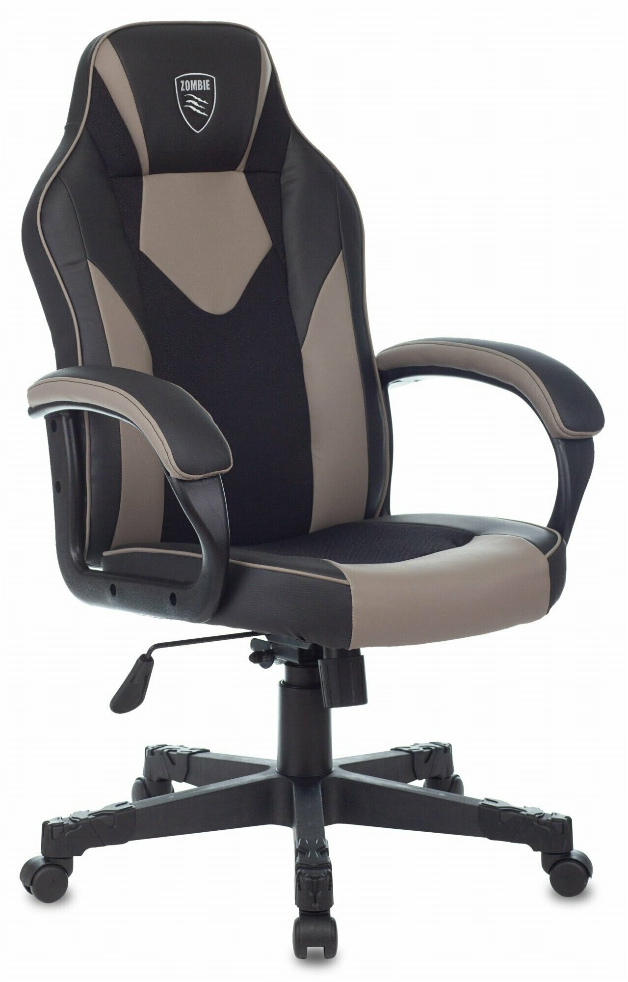 Кресло игровое Zombie GAME 17, текстиль/эко. кожа, black/grey