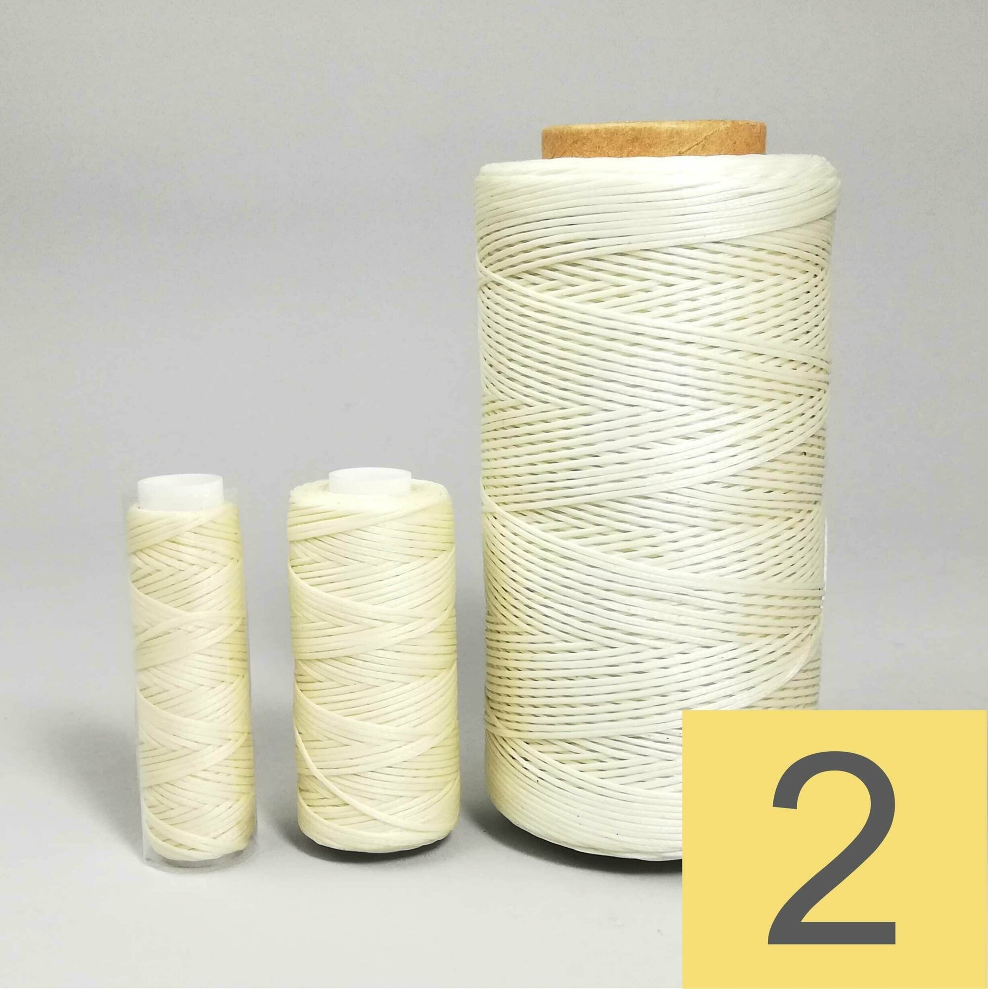 Нитки вощеные для кожи Размер: 0,8мм (D150). Намотка: 250 м цвет: Молочный