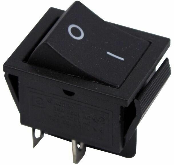 Выключатель клавишный 250В 15А (4с) ON-OFF черн. (RWB-501 SC-767) Rexant 36-2310