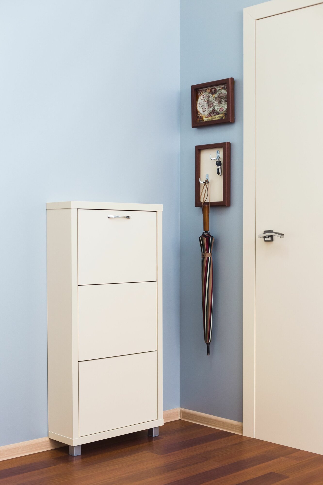 Шкаф обувной Люкс, Крем 3 секции