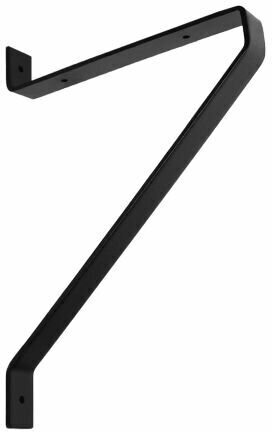 Кронштейн DOMART LOFT 200 мод. 3, черный, держатель настенный, крепление на стену, полкодержатель, уголок мебельный