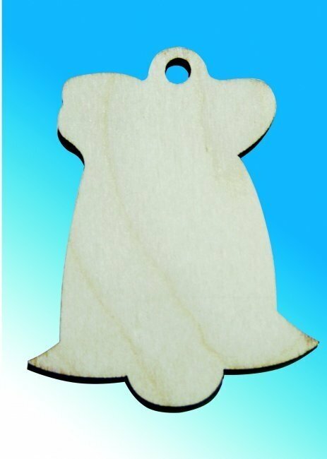 Деревянные заготовки / Декупаж, деревянная заготовка для творчества "Добрый мастер" "Доска "Колокольчик" фанера 4,5*5,5см (5шт)