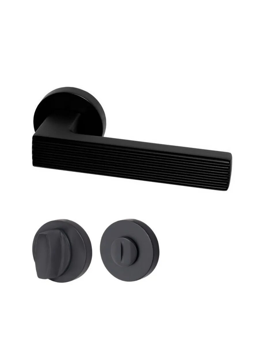 Ручки LINE URB6 BL-26+Завертка BK6. R. URB52 BL-26 черный