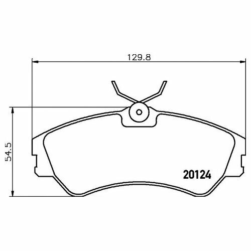 Комплект передних тормозных колодок Textar 2012401 для VW KOMBI T2, Transporter IV, TRANSPORTER STANDARD PASS