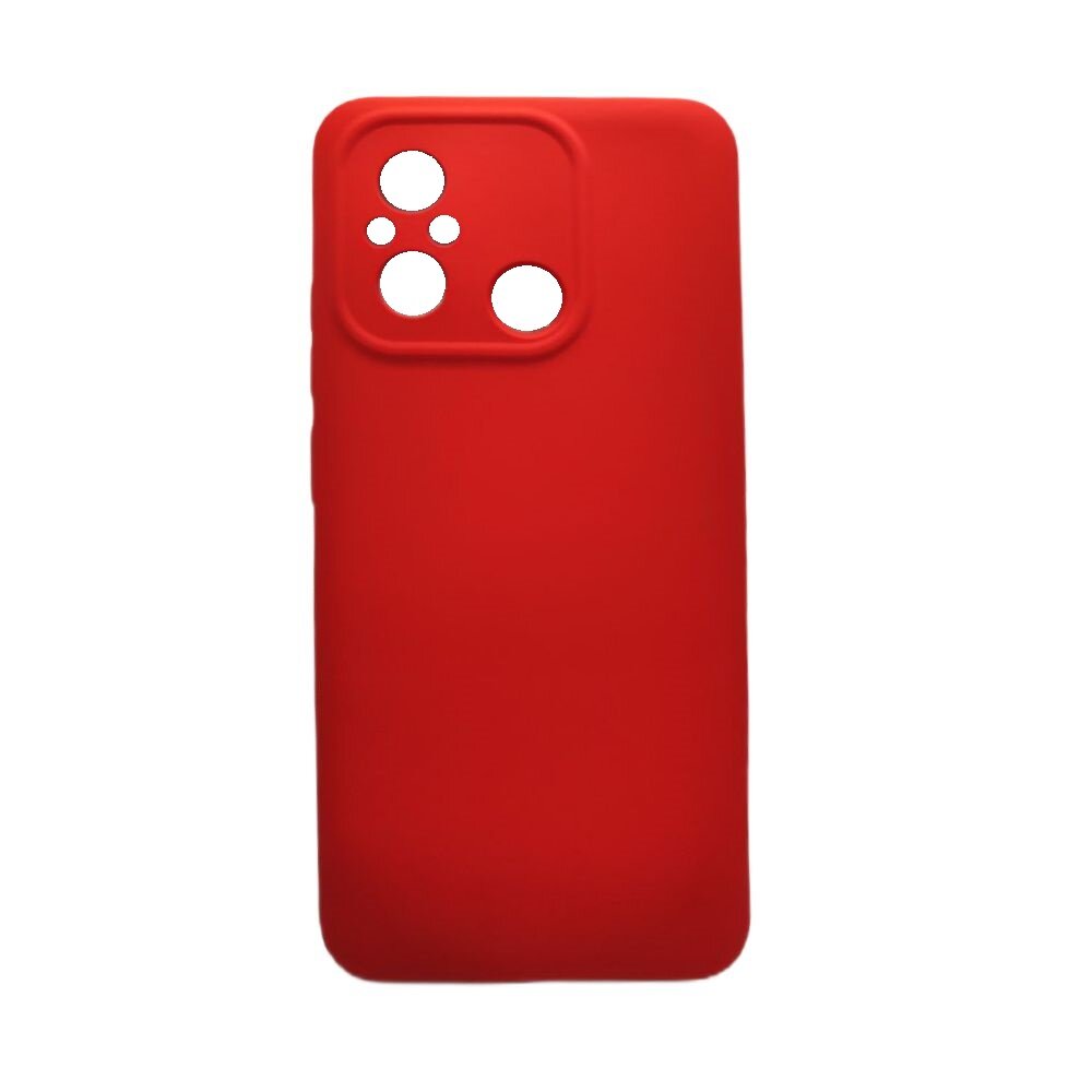 Чехол силиконовый с защитой камеры Xiaomi Redmi 12C (красный)