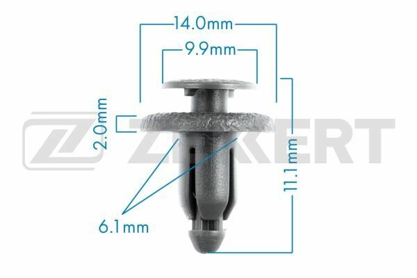 Zekkert Клипса крепёжная General Motors Nissan количество 10 шт