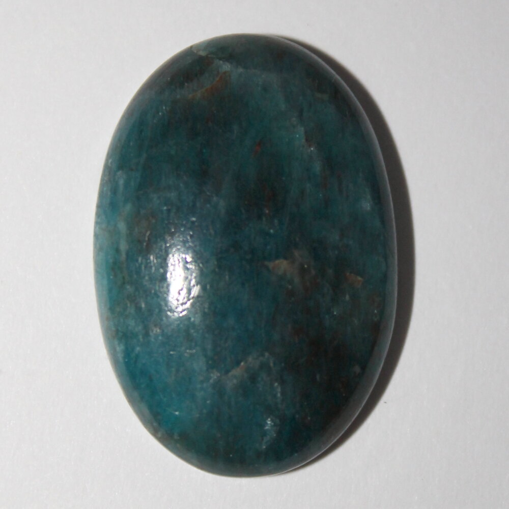 Коллекционный кабошон Апатит, 28х19х5 мм, Бразилия, "True Stones"