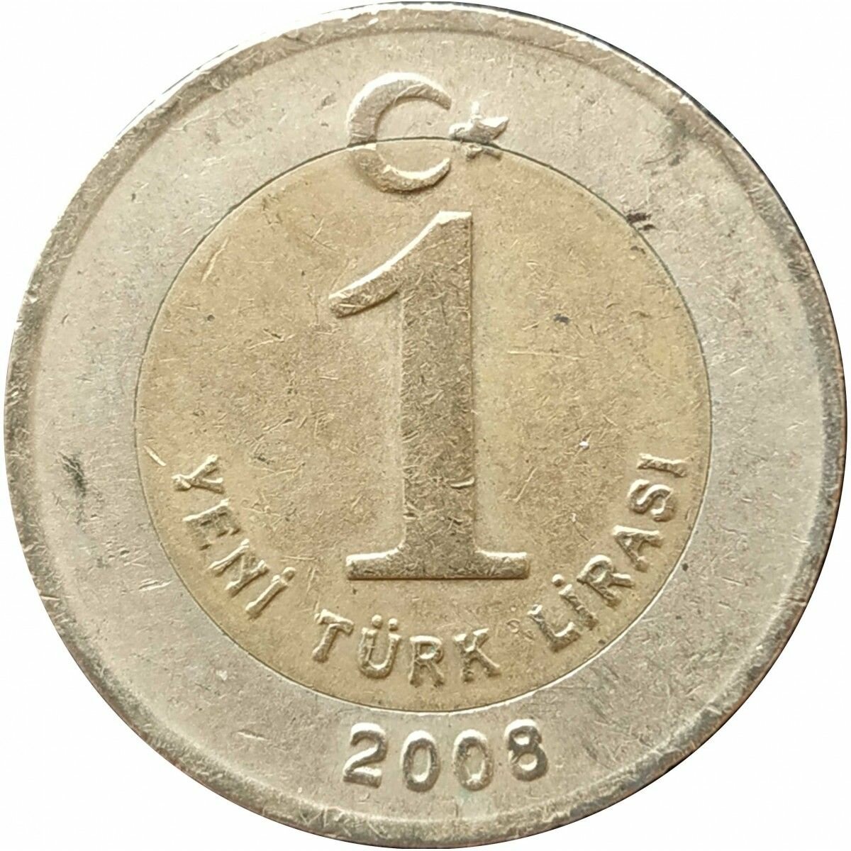 1 новая лира 2008 Турция из оборота