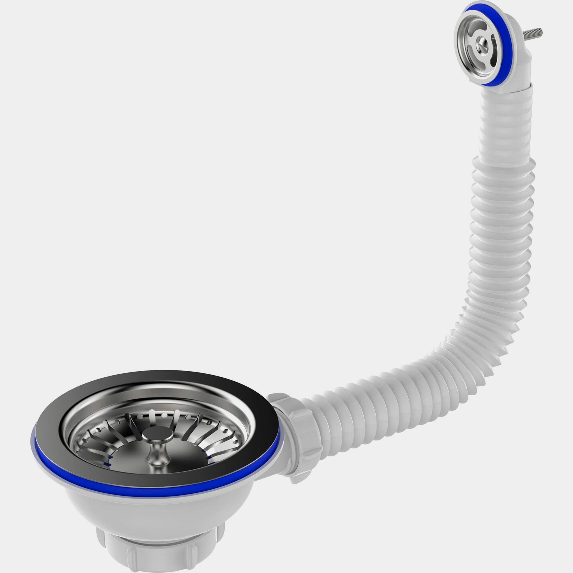 Выпуск 3 1/2" с металлической решеткой и круглым переливом, Aquant, NV320-40-MR