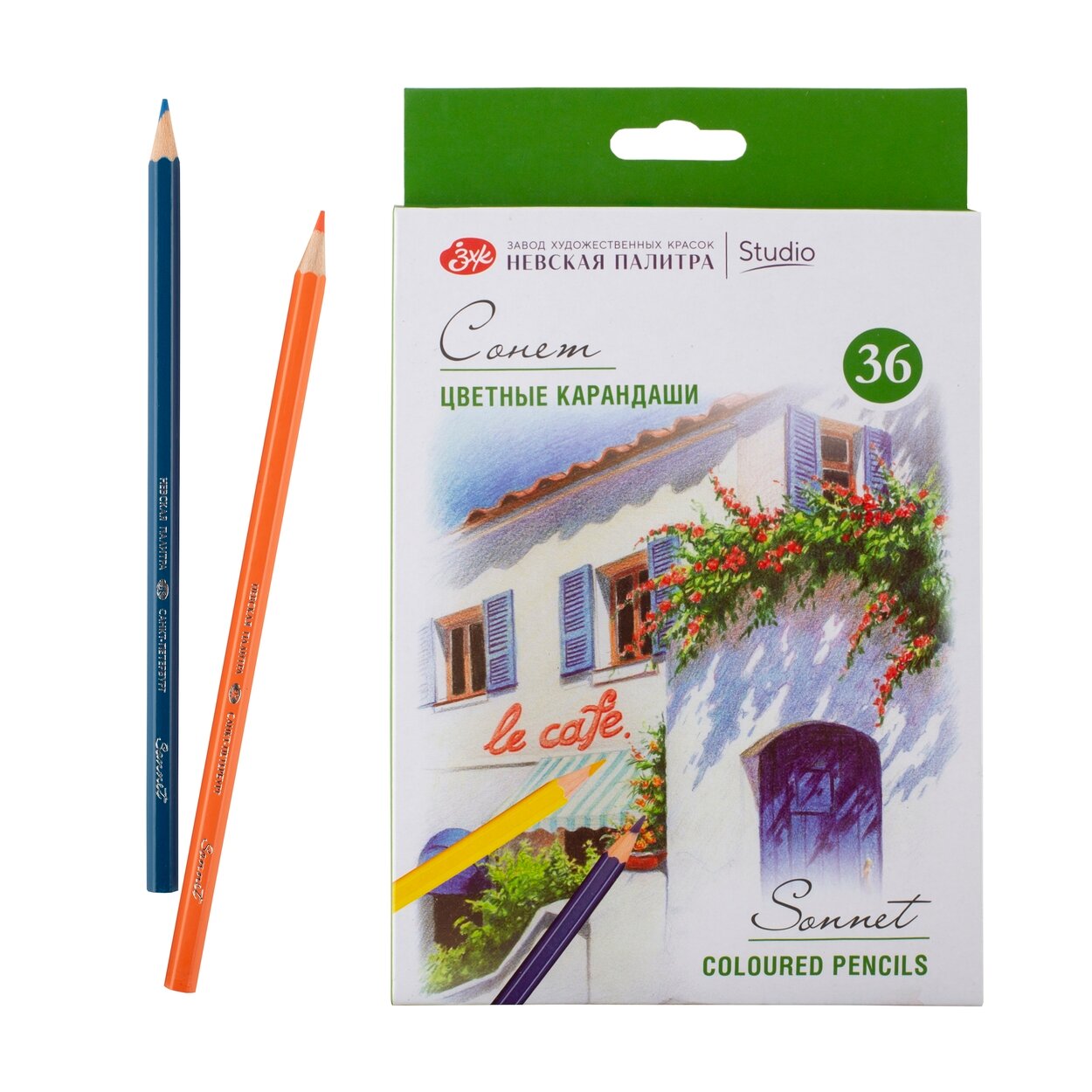 Набор цветных карандашей сонет 36цв. в картонной упаковке