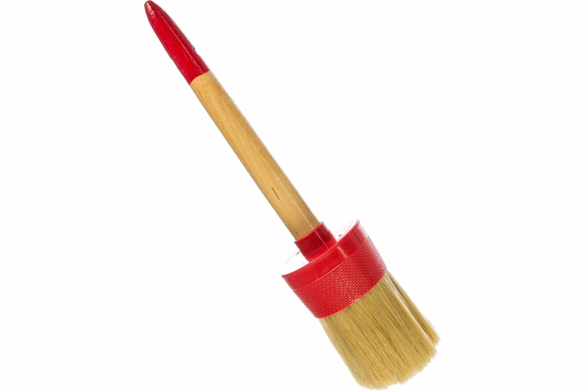 STAYER Universal круглая кисть из натуральной щетины с деревянной ручкой 60 мм 0141-60