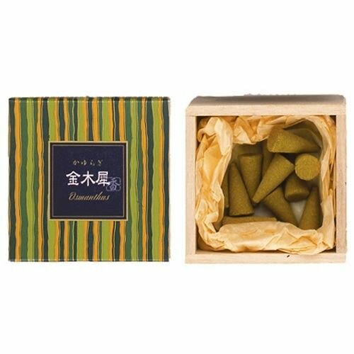 Благовоние Kayuragi Osmanthus (Османтус) конусы, 12 конусов по 2,3 см