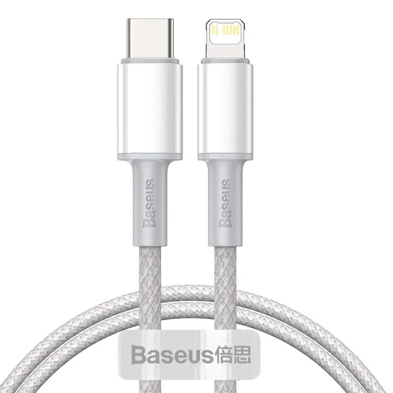 Baseus 2м USB-C - Lightning кабель, белый