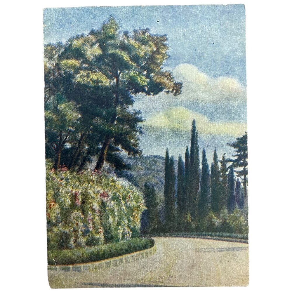Почтовая открытка "Крым. Ливадия. Парк" 1920-1930 гг. СССР