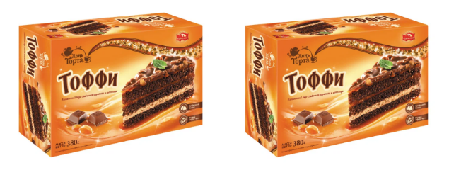 Торт Черемушки, Тоффи, 380 гр, 2 шт