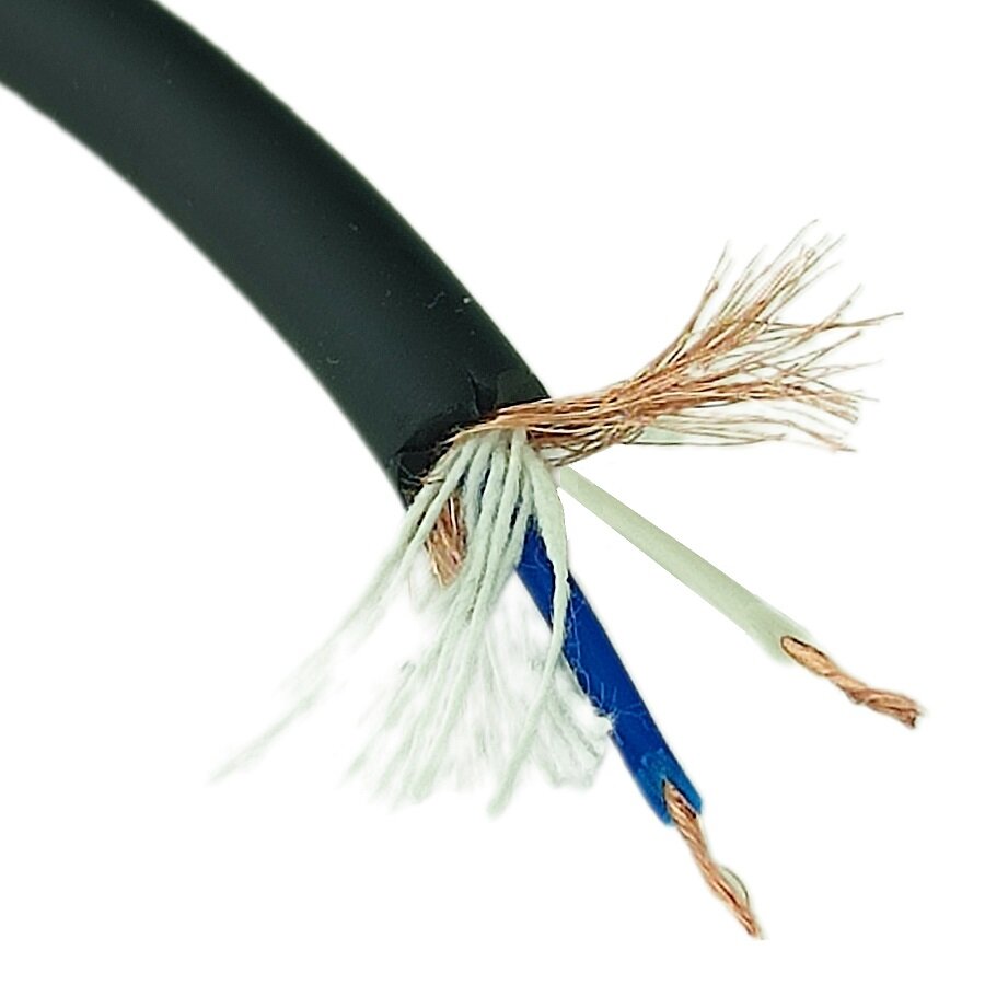 Кабель микрофонный LCM-10 BK 6.50mm 2 жилы экранированный черный