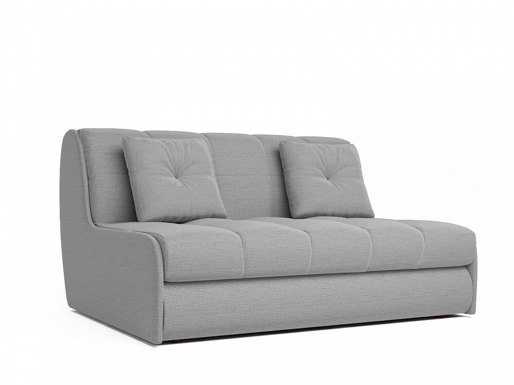 Прямой диван Барон Виа 2 Серый Рогожка, аккордеон, 151х105х88 см, на металлическом каркасе