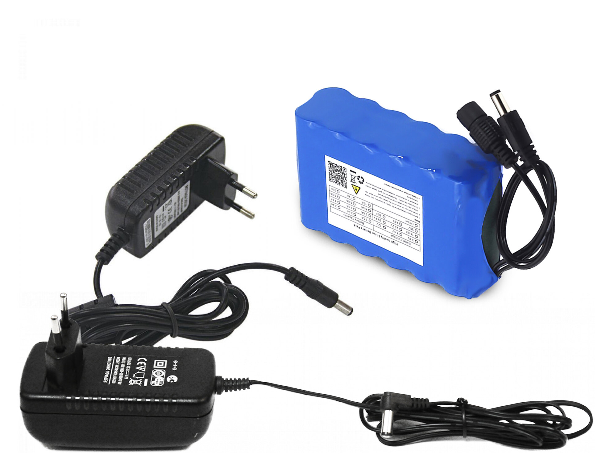 Набор Аккумулятор Li-Ion Литий-ионный (O48553OK) 12В на 6800 мАч с зарядным устройством с защитой от перезарядки - для видеонаблюдения