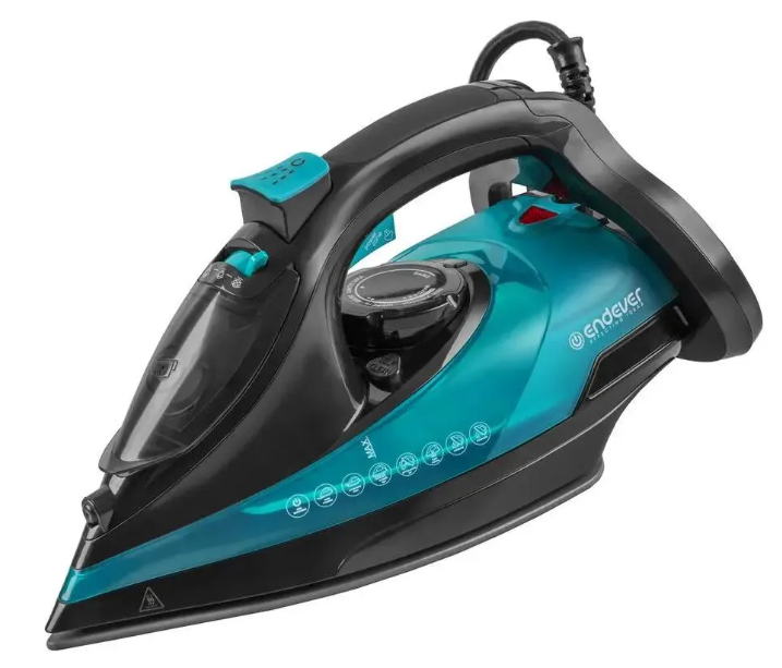 Утюг Endever Delta-227, 2черный/ бирюзовый [90356]