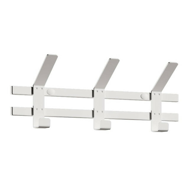 Торонто вешалка настенная с 3 крючками металл белая 340x85x168 мм для прихожей